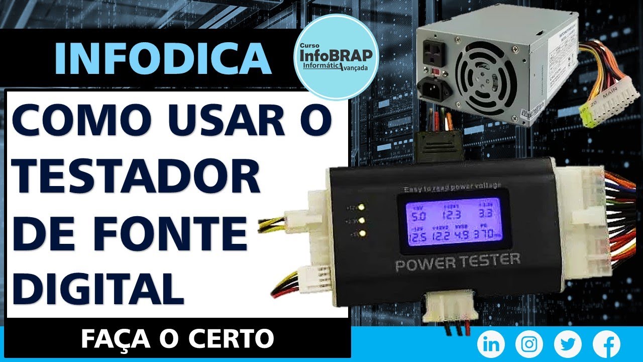 Aprenda Utilizar o Testador de Fonte Atx Digital para Diagnóstico ...