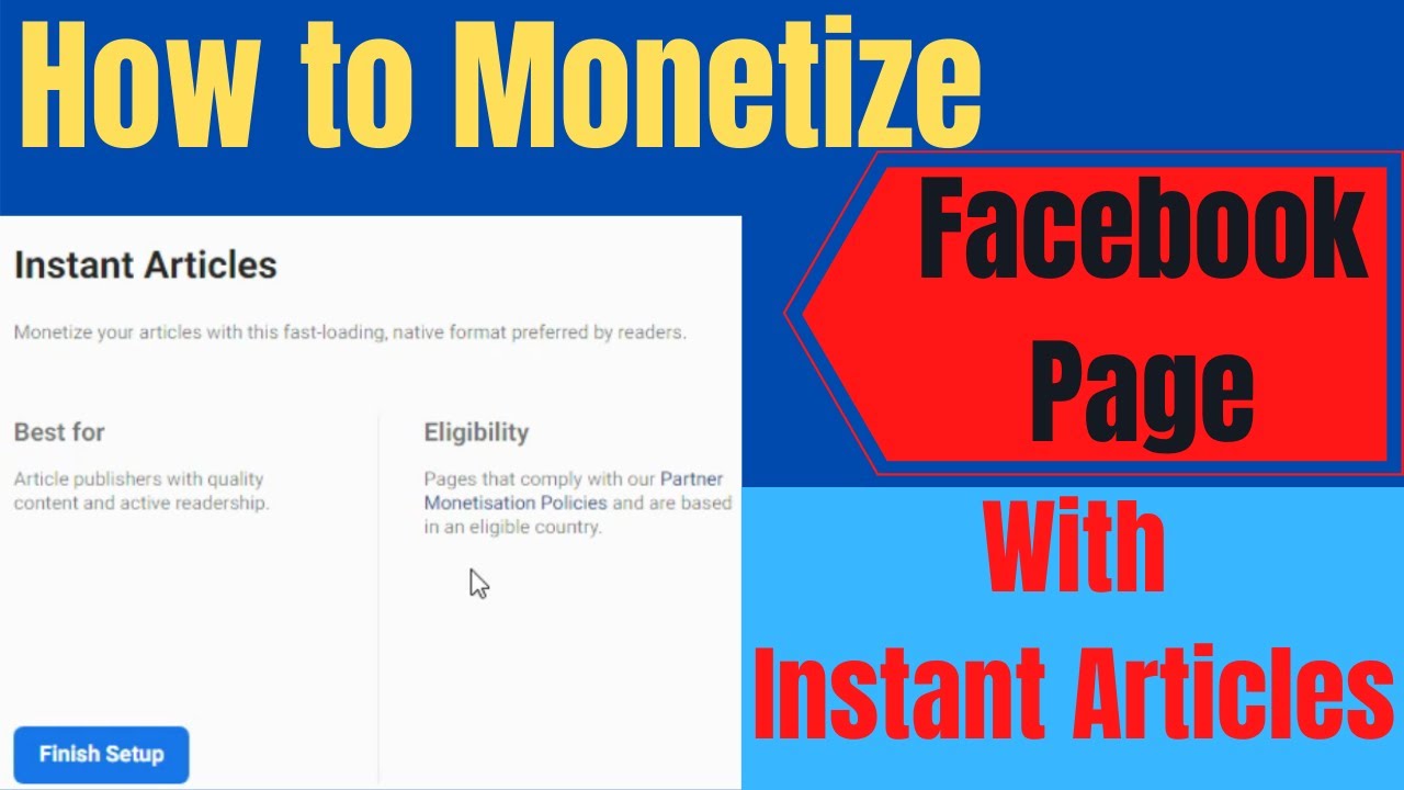 How to Monetize Facebook Page With Instant Articles | - YouTube