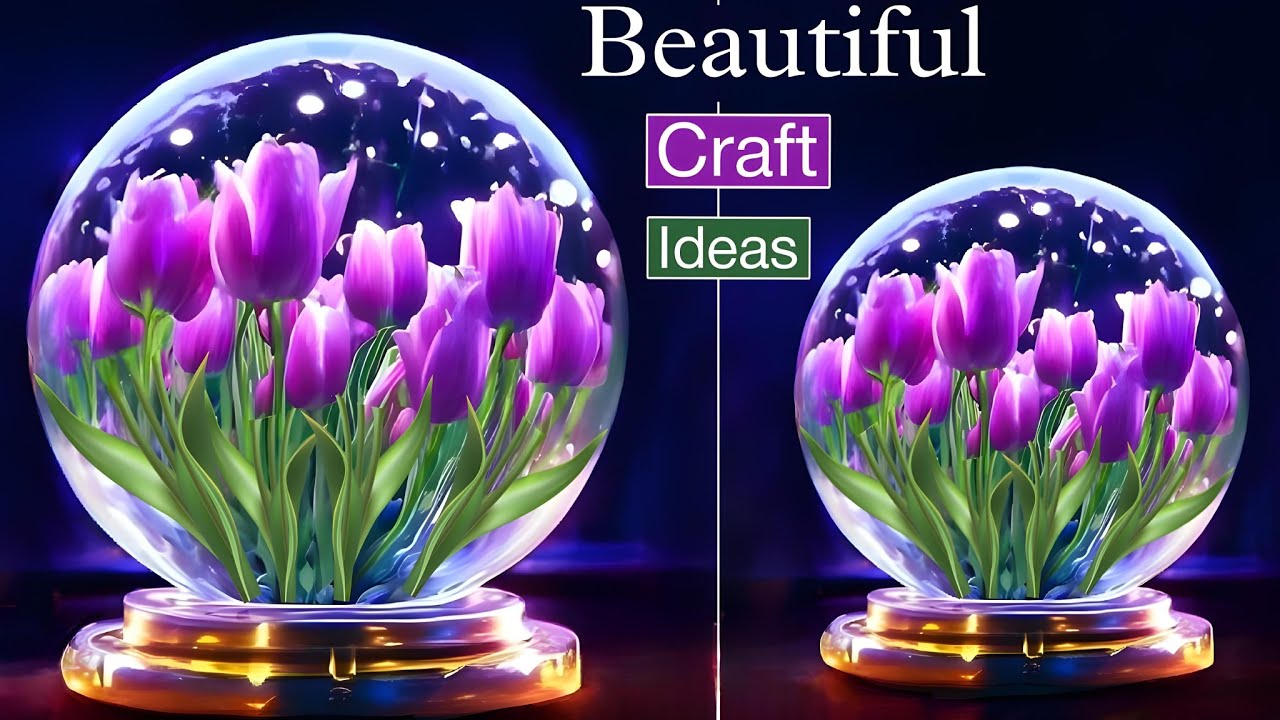 Best Plastic Flower Lamp Home Decor | Best Out Of Waste | DIY ♥️😍 - YouTube