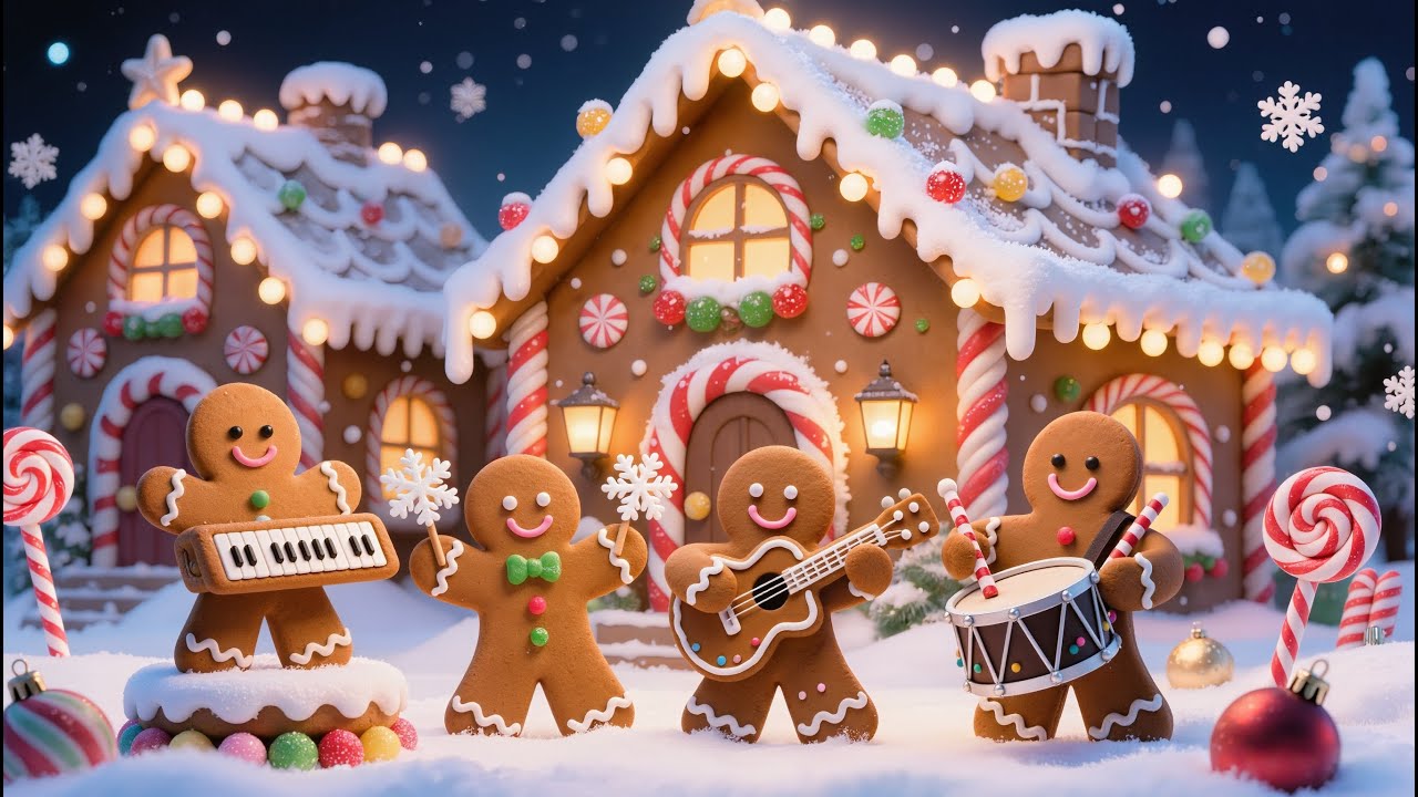 Gingerbread Band's Christmas Lullaby | Relaxing Music for Deep Sleep in ...