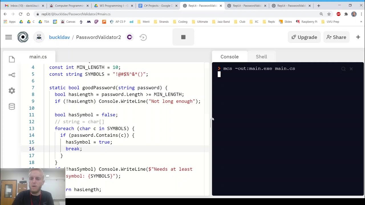 C# Password Validator 2 - YouTube
