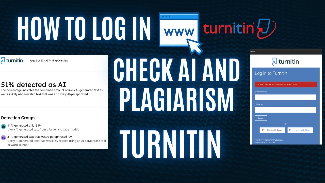 How to log in to turnitin and check AI and plagiarism - YouTube