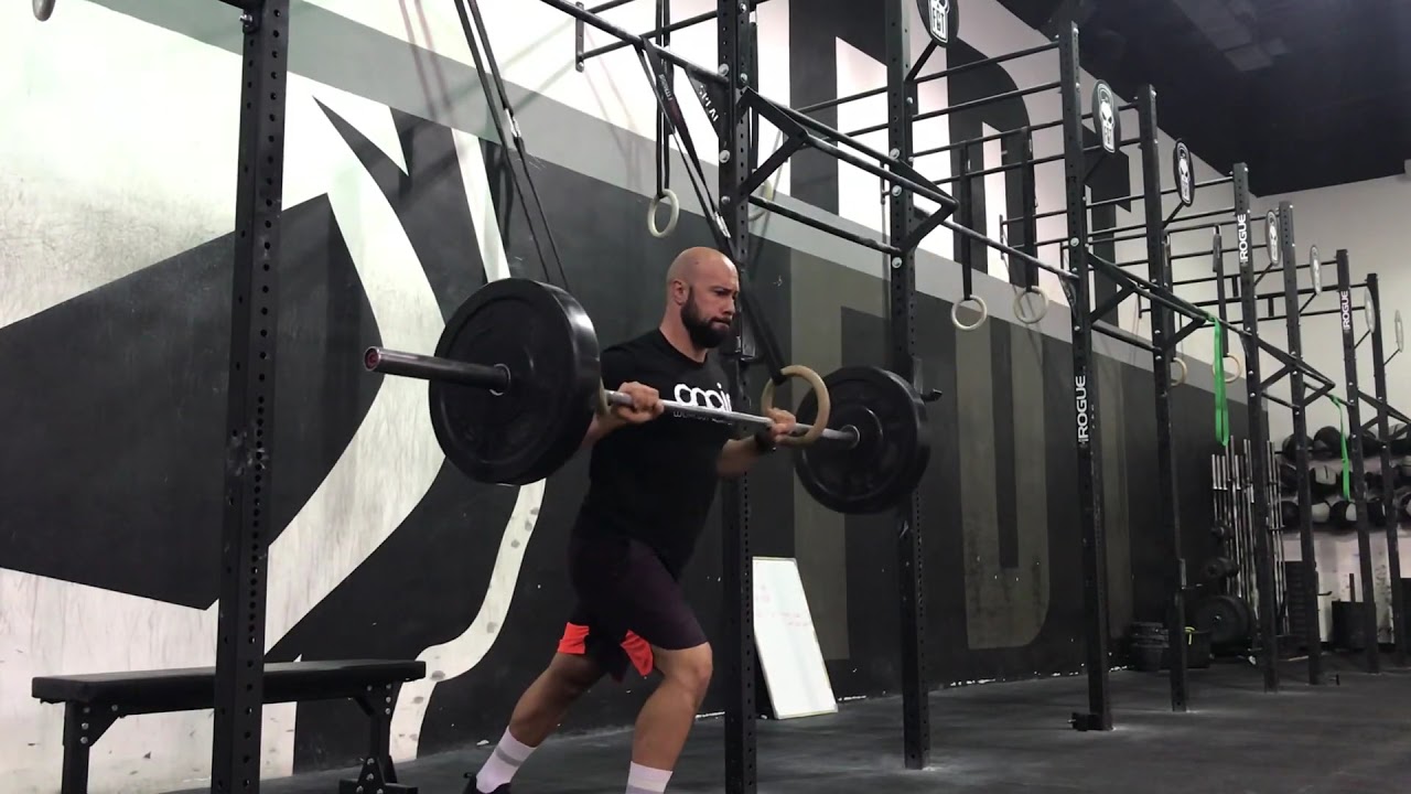 Functional Strength - Standing Dynamic Barbell Split Prone Chest Press ...