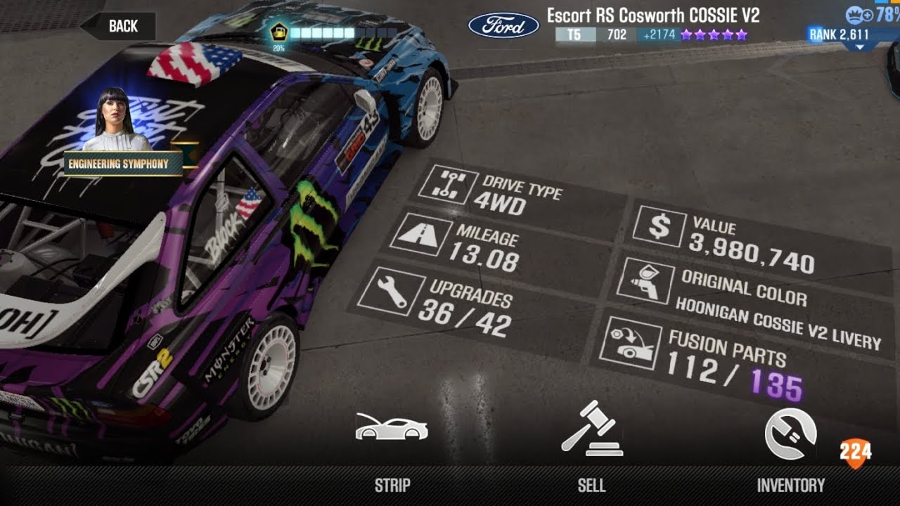 CSR2 | Free Flash Event | Ford Escort RS Cosworth COSSIE V2 | Last Race ...