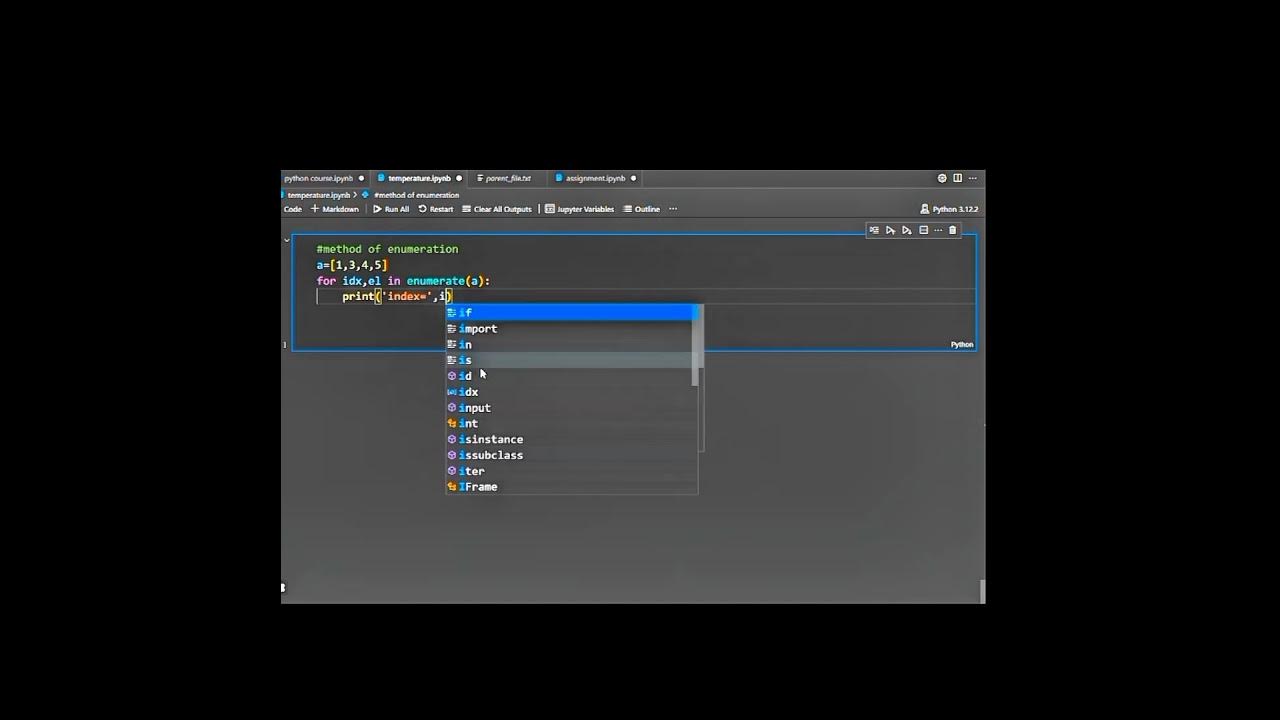 Enumerate Method # #programminglanguage #pythonforbeginners #coding #pythonessperspective - YouTube