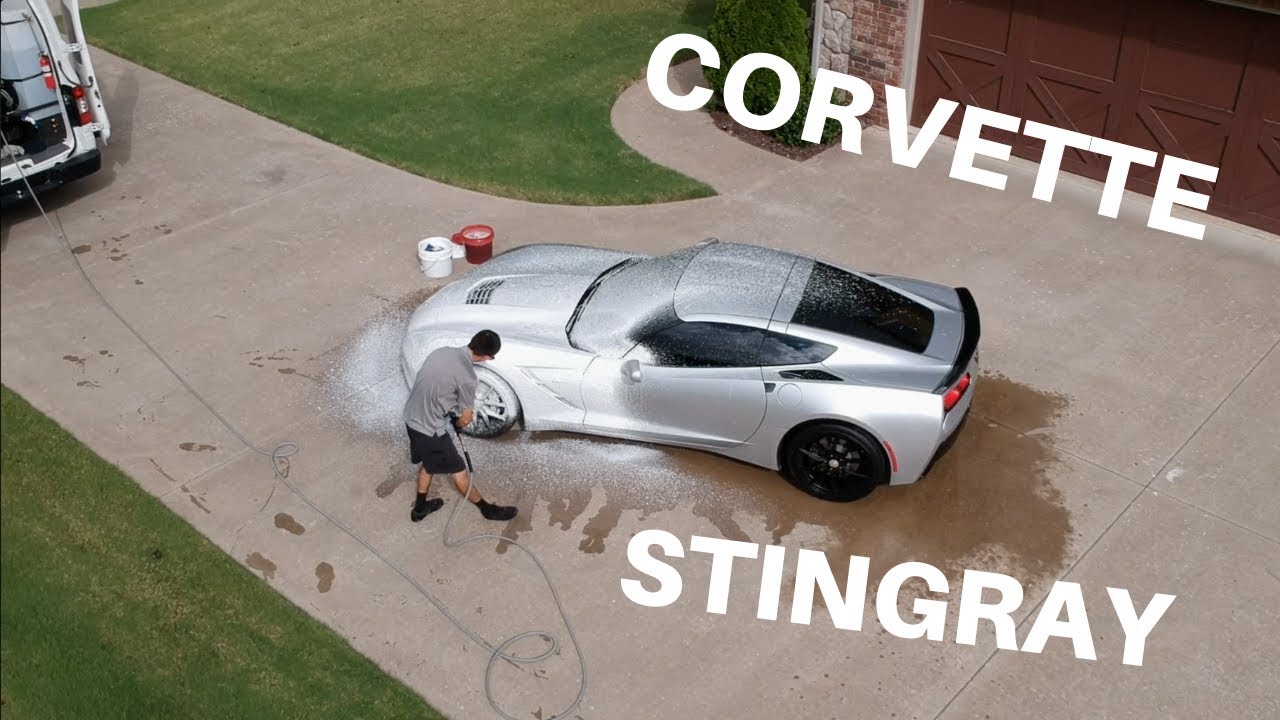 Washing this nice stingray corvette - YouTube