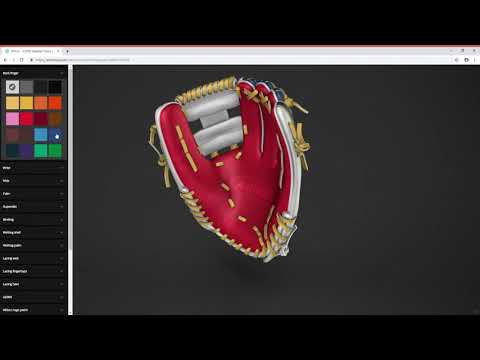 Wilson Baseball Glove configurator in Interactive 3D - YouTube