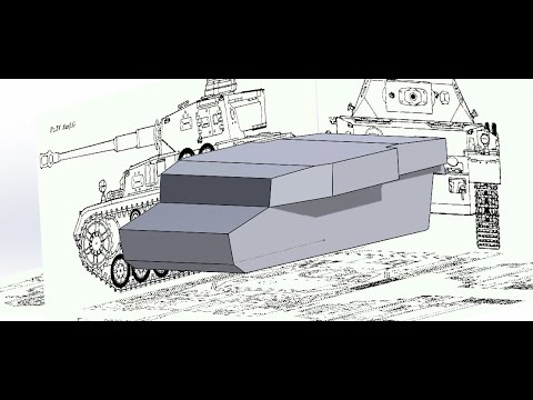 SolidWorks Tutorial - Panzer 4 tank modeling (Part 1) - blocking out ...