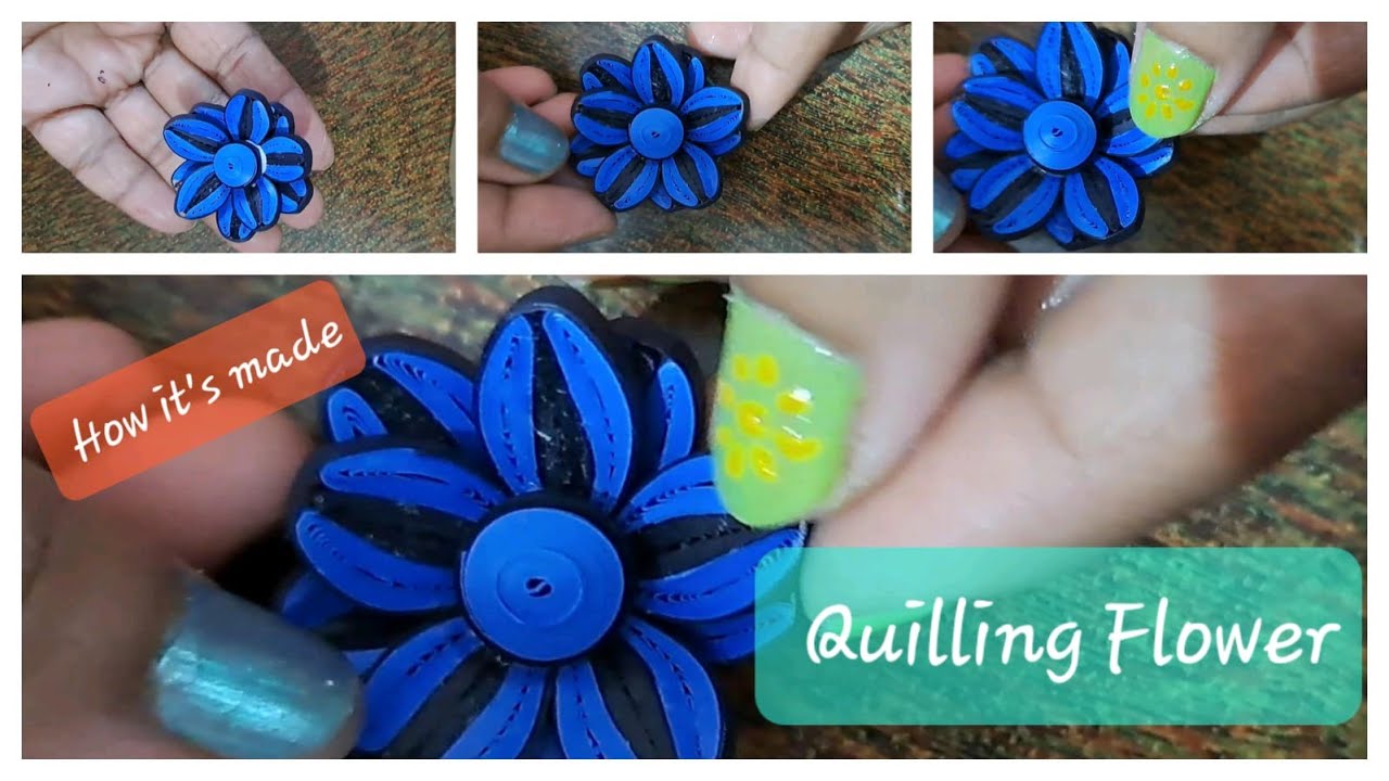 Paper Quilling Flowers - How to Make Quilling Flower | DIY - YouTube
