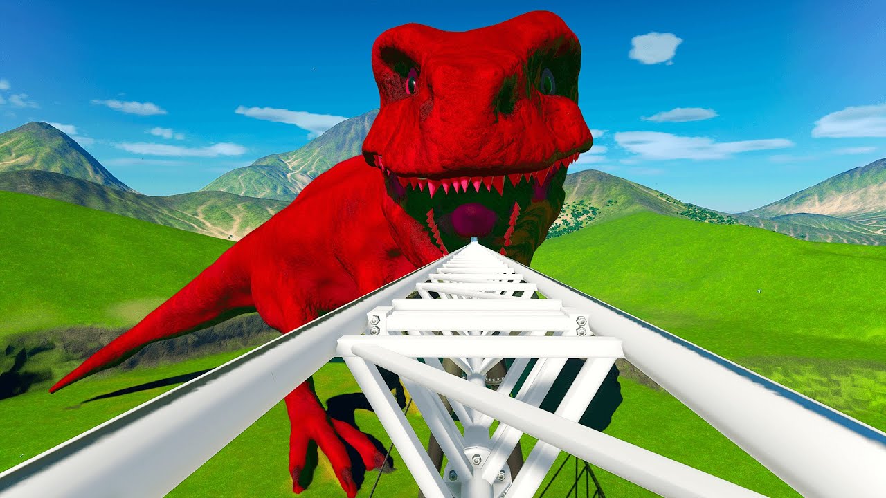 Roller Coaster vs Dinosaur – Planet Coaster - YouTube
