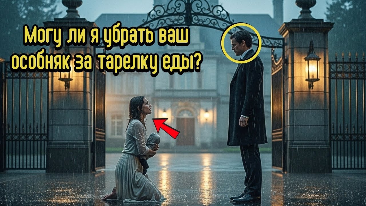 «Можно я уберусь в особняке за едой» — Но когда миллионер увидел ее, он ...