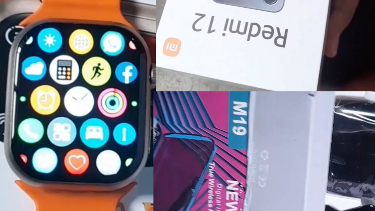 Unbox Airpod, Redmi 12 and Smart watch. - YouTube