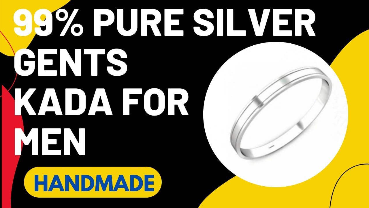 99% Pure Silver Gents Kada for Men | handmade Kada for Men | Silver ...