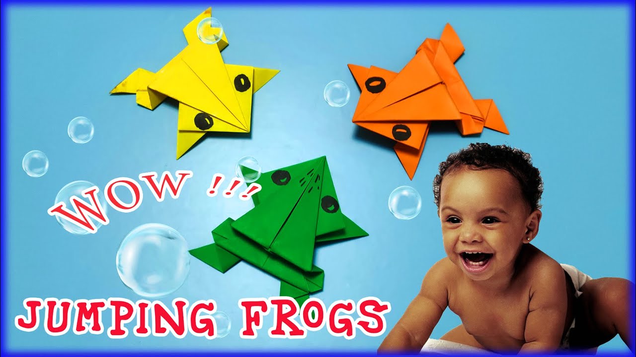 Let's make a frog 🐸 jumping out of paper. Easy and fun origami🔥 - YouTube