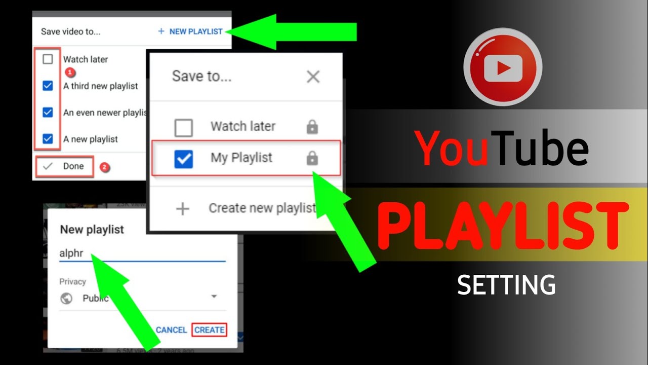 youtube playlist|how to make a playlist on youtube|how to create ...