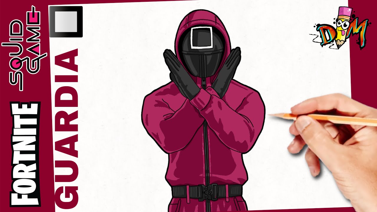 Como Dibujar FORTNITE x El JUEGO DEL CALAMAR [ Guardia ] | how to draw ...
