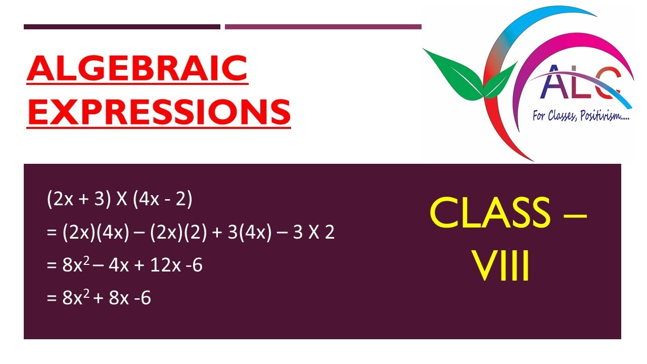 Algebraic Expressions & Identities : Class 8 CBSE | Algebraic ...
