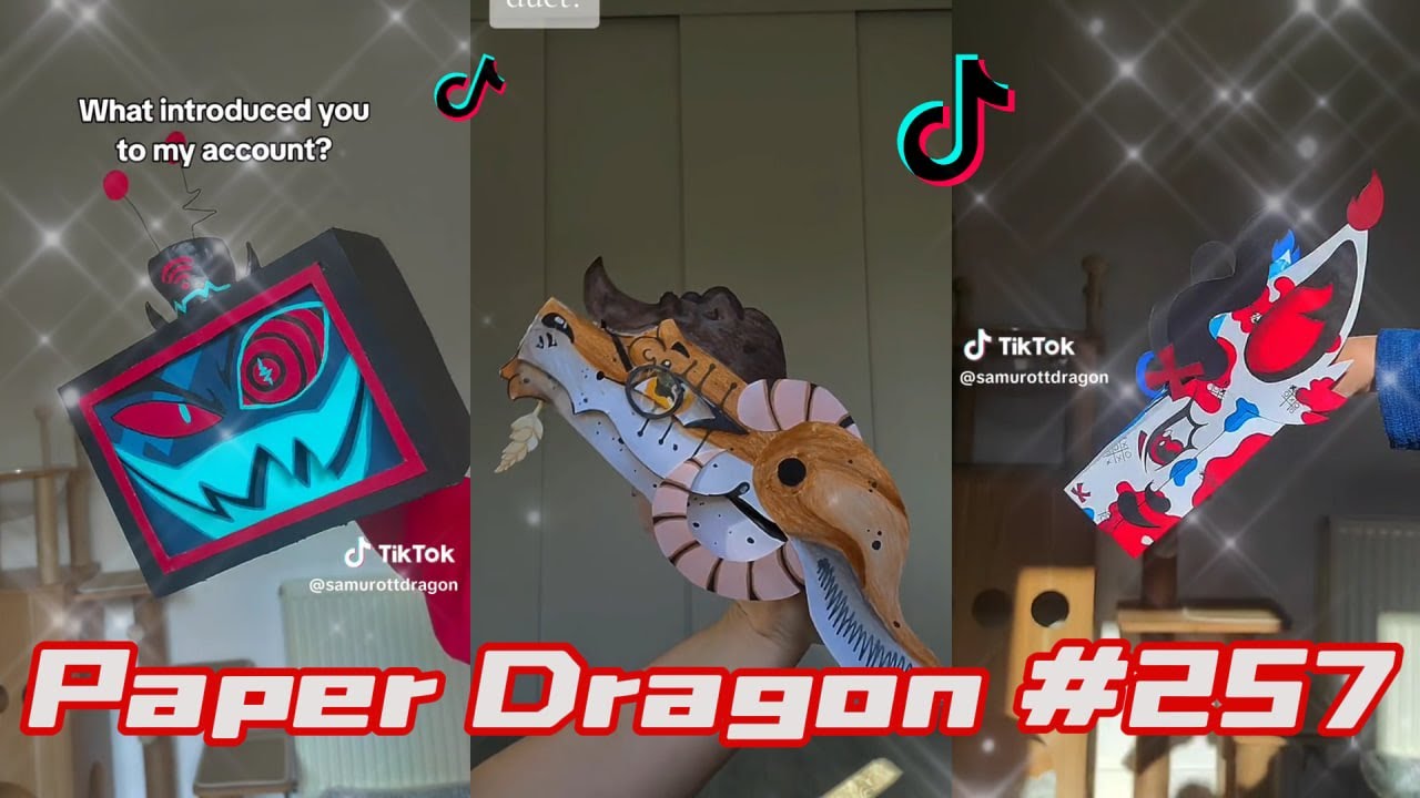 Dragon Puppet Crafts - Paper Dragon TikTok Compilation #257 - YouTube