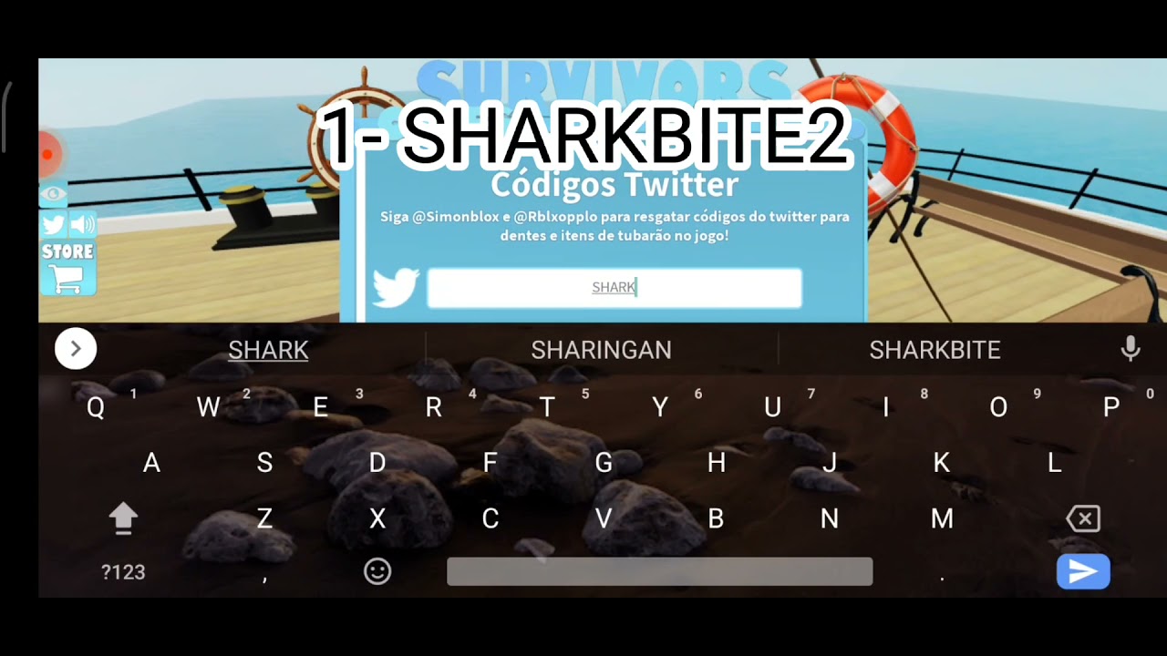 5 CÓDIGOS PARA USAR NO ROBLOX SHARKBITE E GANHAR DENTES DE TUBARÃO ...