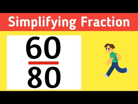 How to simplify the fraction 60/80 - YouTube