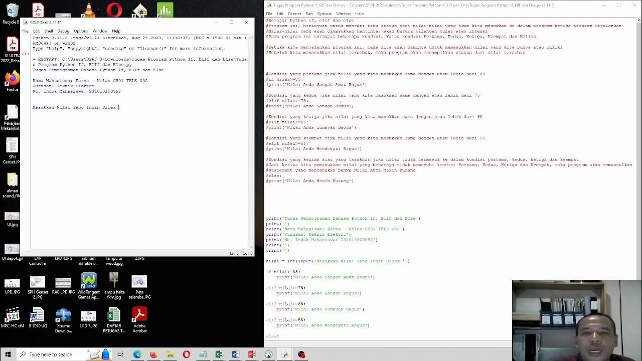 Pemrograman Python If, ElIf dan Else. - YouTube