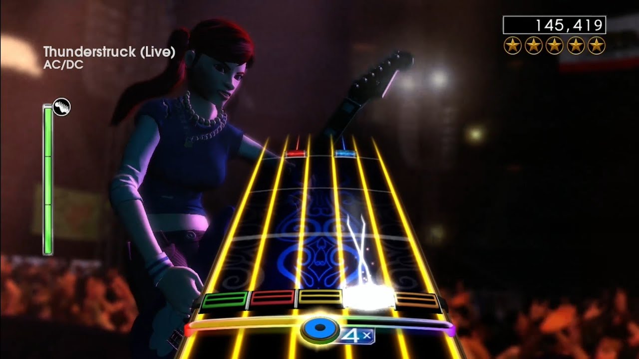 Rock Band 2 Deluxe - Thunderstruck (Live) (Hard Guitar 100% FC, 166,800 ...