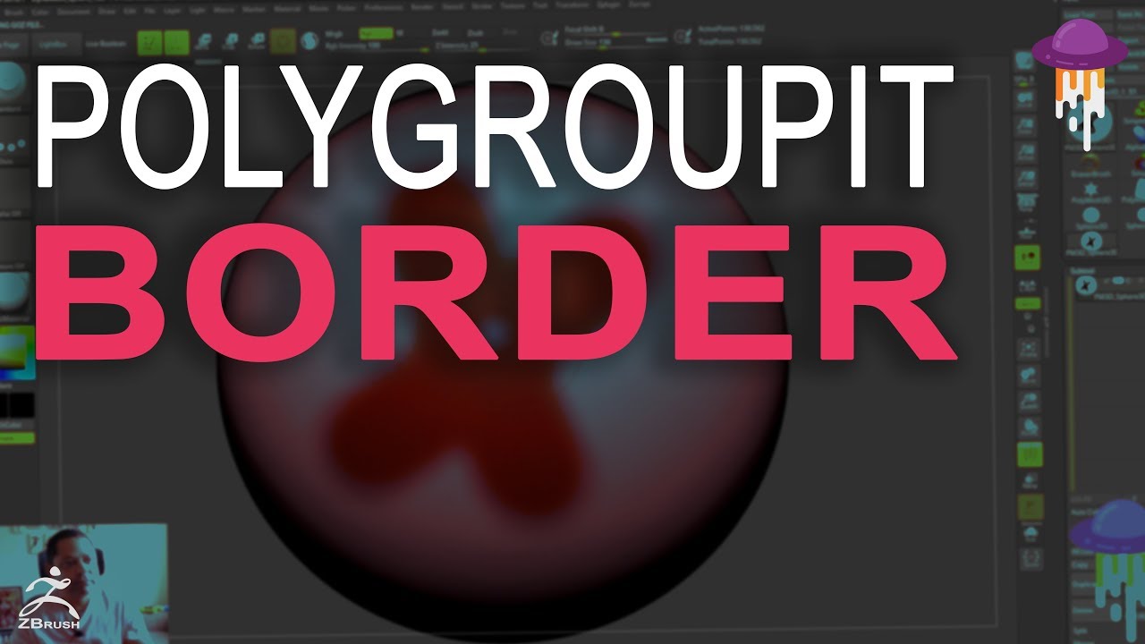 Dica Rápida de ZBrush - PolygroupIt Border - YouTube