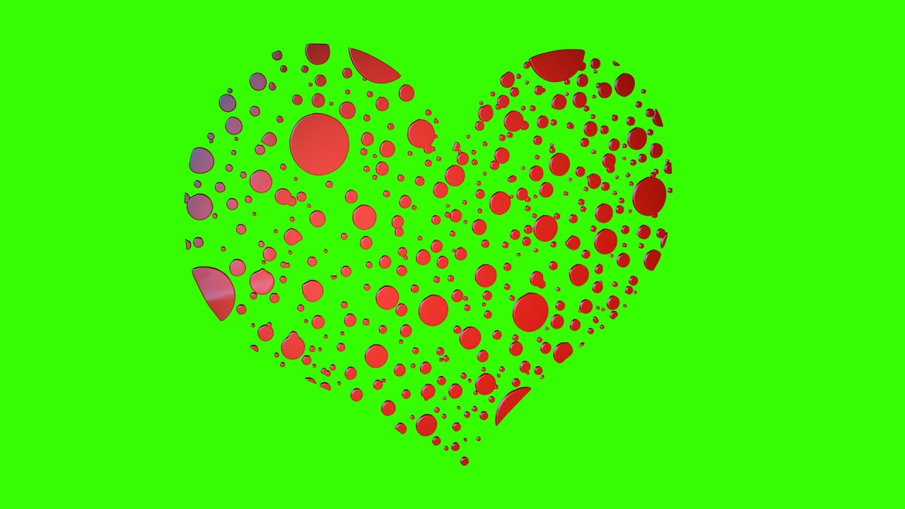 Heart 3D #5 Motions green screen effects - animations - Effects ...