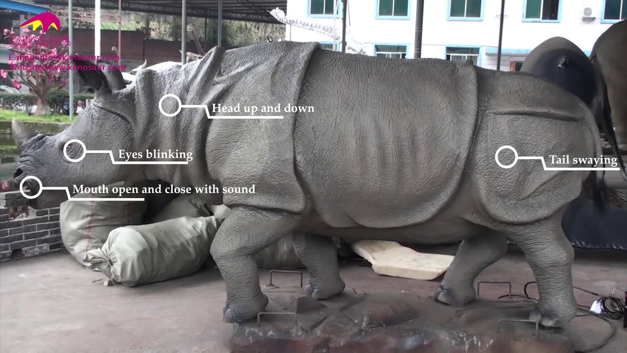 realistic animatronic/ simulation Rhinoceros/rhino for animal ...