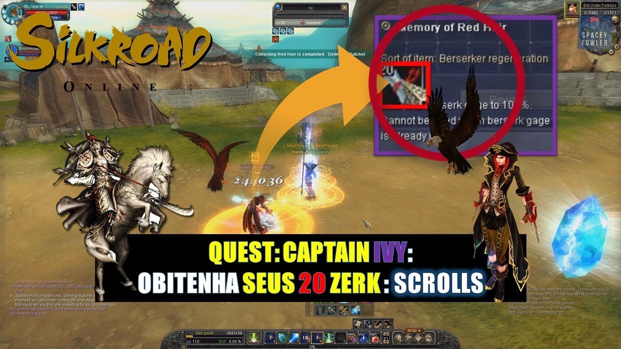 Silkroad Online: QUEST CAPTAIN IVY OBTENHA SEUS 20 ZERK SCROLLS Server ...