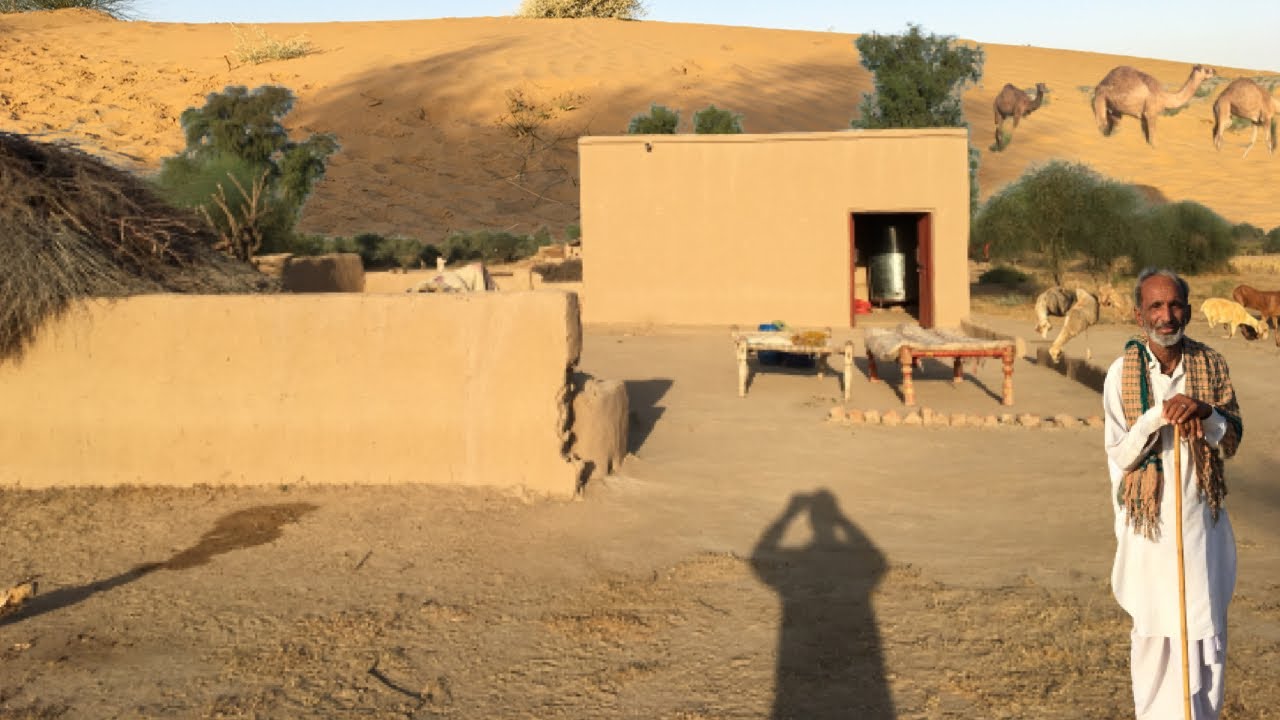 People beautiful home in the desert //pakistan desert real life ...