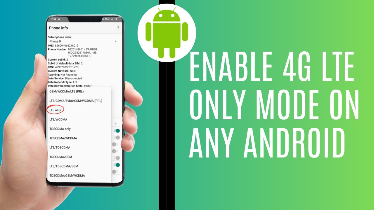 How To Enable 4G LTE Only Mode On Any Android 2025 | Enable 4G Mode ...