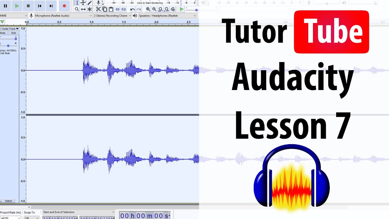 Audacity Tutorial - Lesson 7 - Playback Buttons and Continuous Playback ...