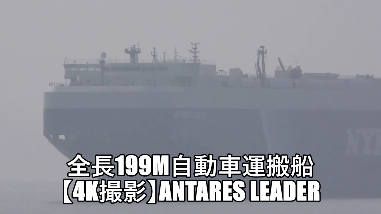 全長199m自動車運搬船【4K撮影】ANTARES LEADER - YouTube
