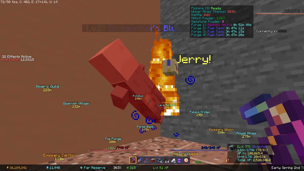 [Hypixel SB] Update on Coal Mine Area + Blue Jerry - YouTube
