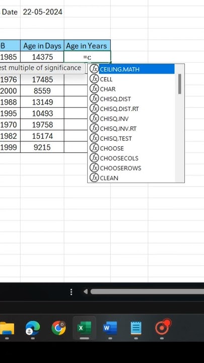 Converting Days to Years in Excel #exceltech #exceltips #exceleducation - YouTube