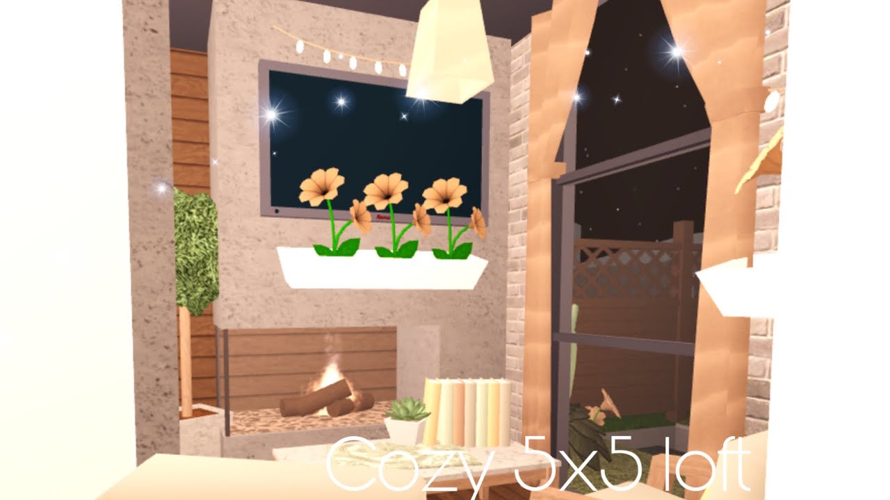 Cozy 5x5 loft ~ ROBLOX bloxburg - YouTube