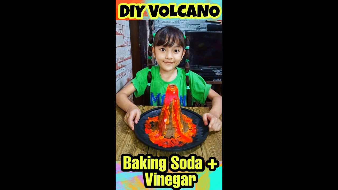 Vinegar and Baking Soda Experiment | VOLCANO made of clay | Easy ...