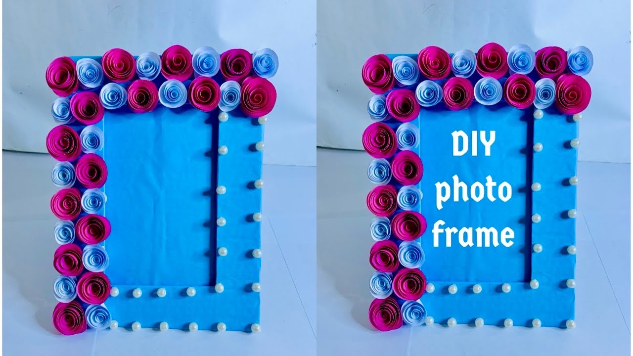 How to make a photo frame / DIY unique photo frame idea / Easy photo ...