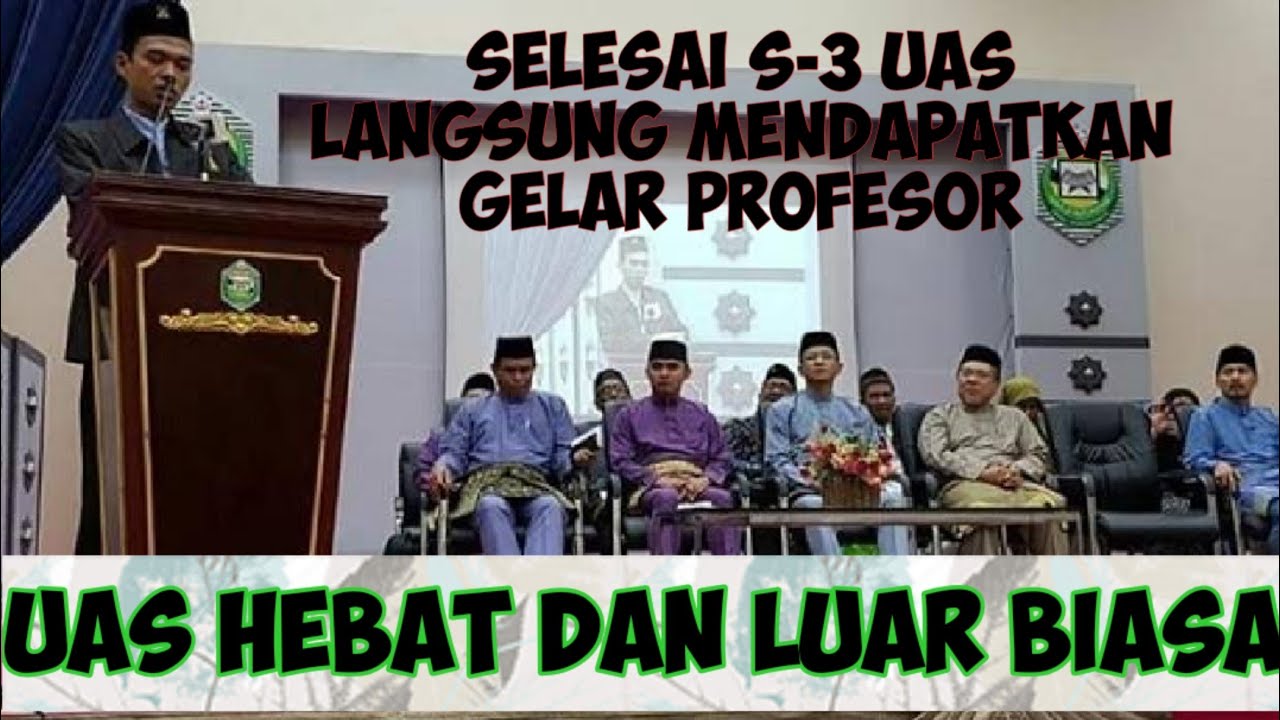 Viral ~ Ustadz Abdul Somad, Lc, MA Resmi Menyandang Gelar Profesor ...