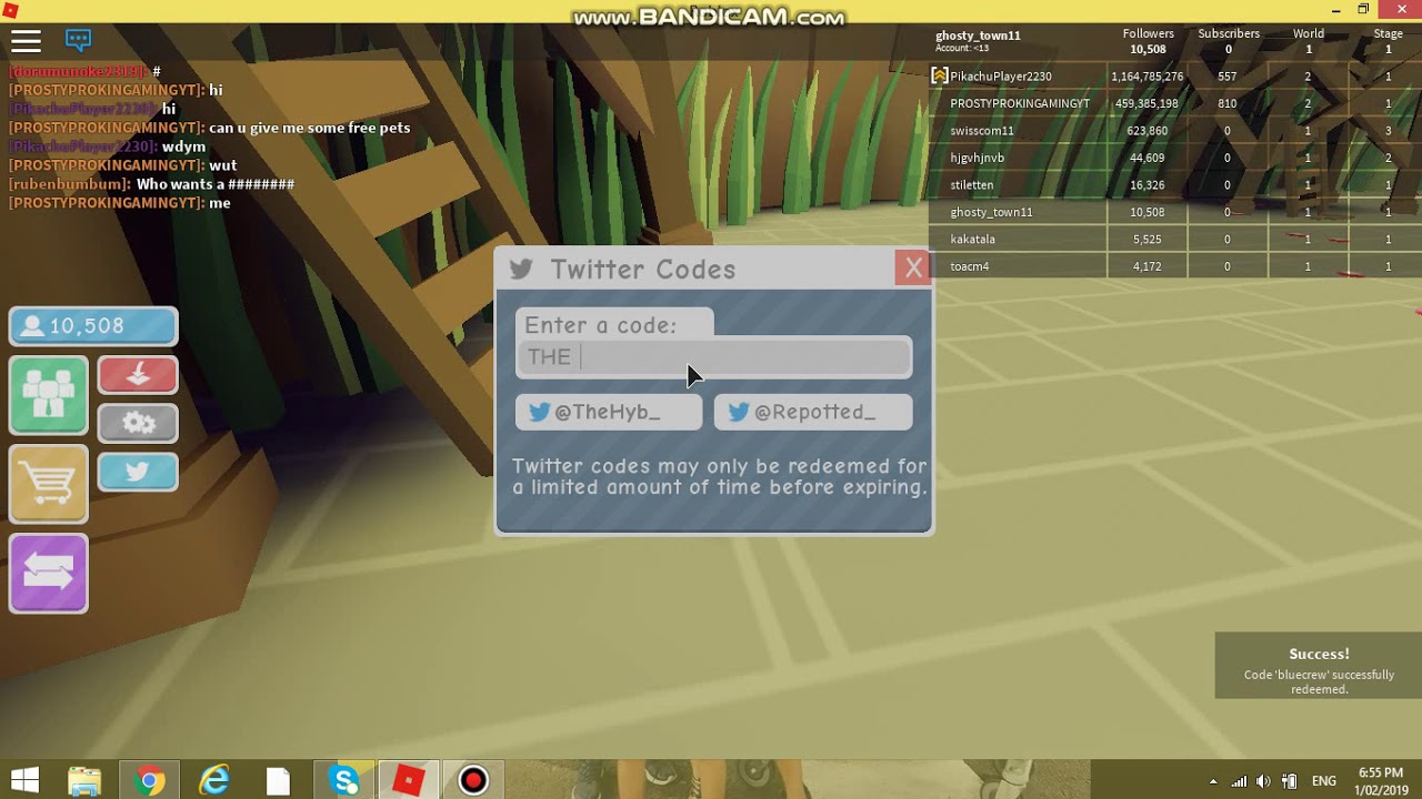 1 working code in FAME SIMULATOR 2019 - YouTube