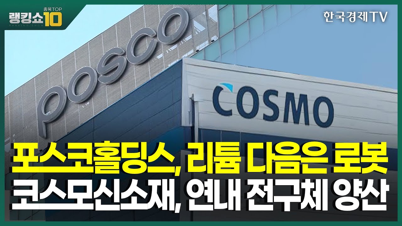 포스코홀딩스 리튬 다음은 로봇 코스모신소재 연내 전구체 양산 길건우 에프알자산관리 대표 김성훈 리워드홀딩스 이사