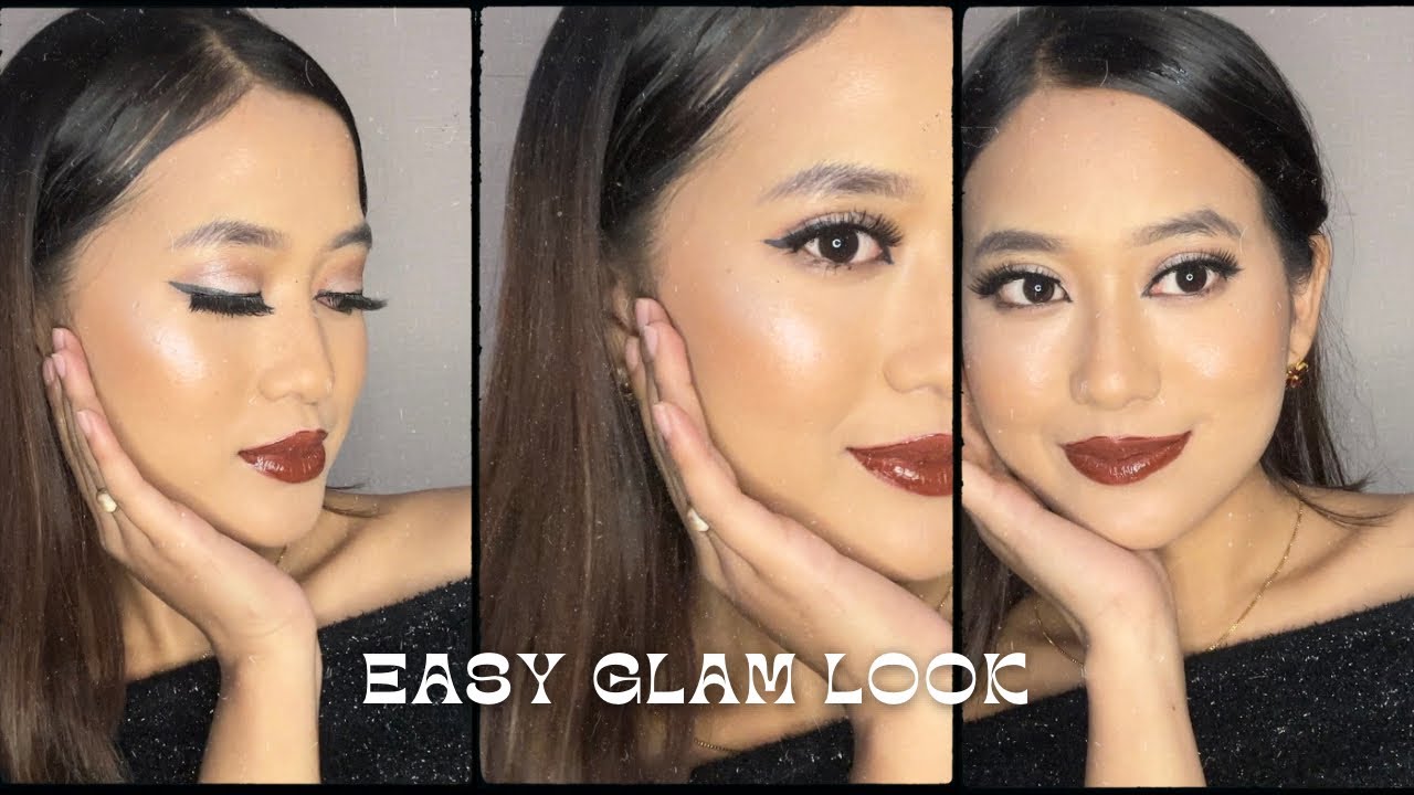 Glam up with me| Easy glam look - YouTube
