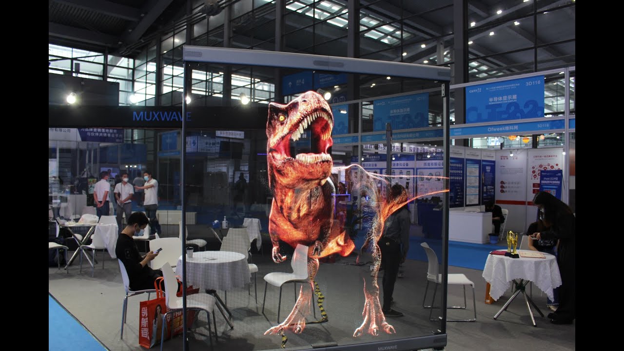 Muxwave Holographic Invisible Transparent Led Screen Floor Standing ...