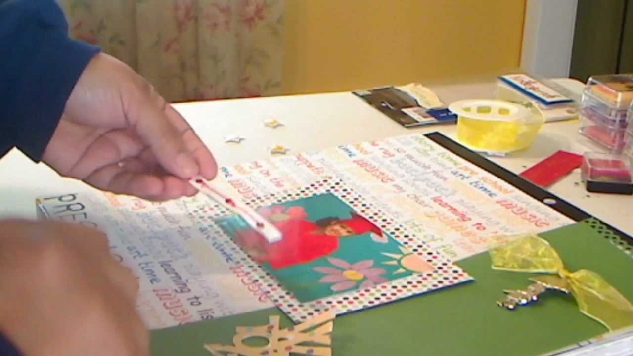 Pre-Kindergarten scrapbook layout - YouTube