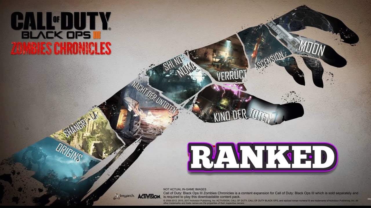 All Black Ops 3 Zombies Chronicles MAPS RANKED!! - YouTube