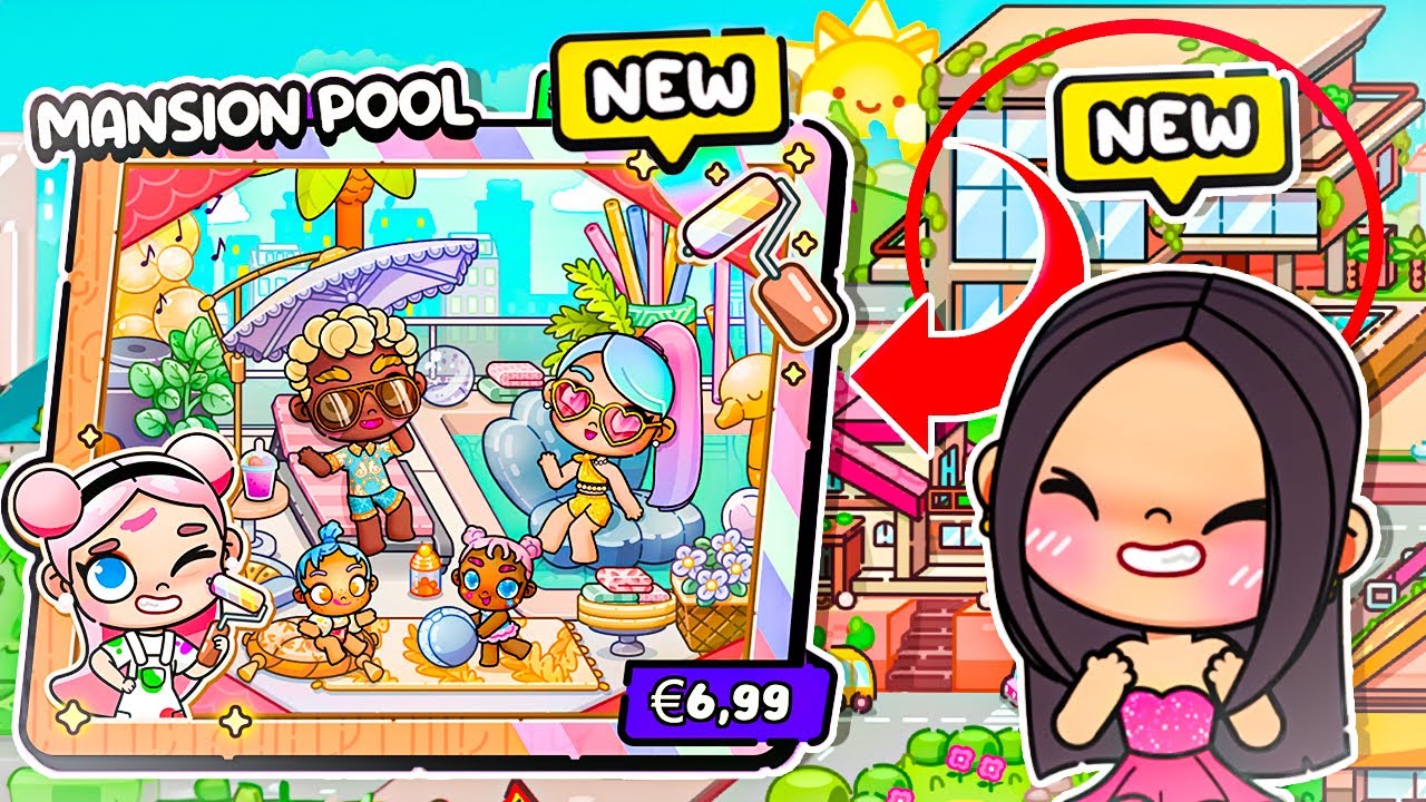 JE DÉBLOQUE LE NOUVEAU *MANSION POOL* LA PISCINE PACK SUR AVATAR WORLD ...