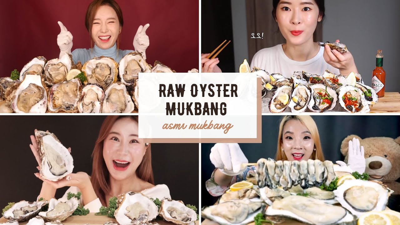 FRESH RAW OYSTER MUKBANG/ ASMR MUKBANG COMPILATION - YouTube
