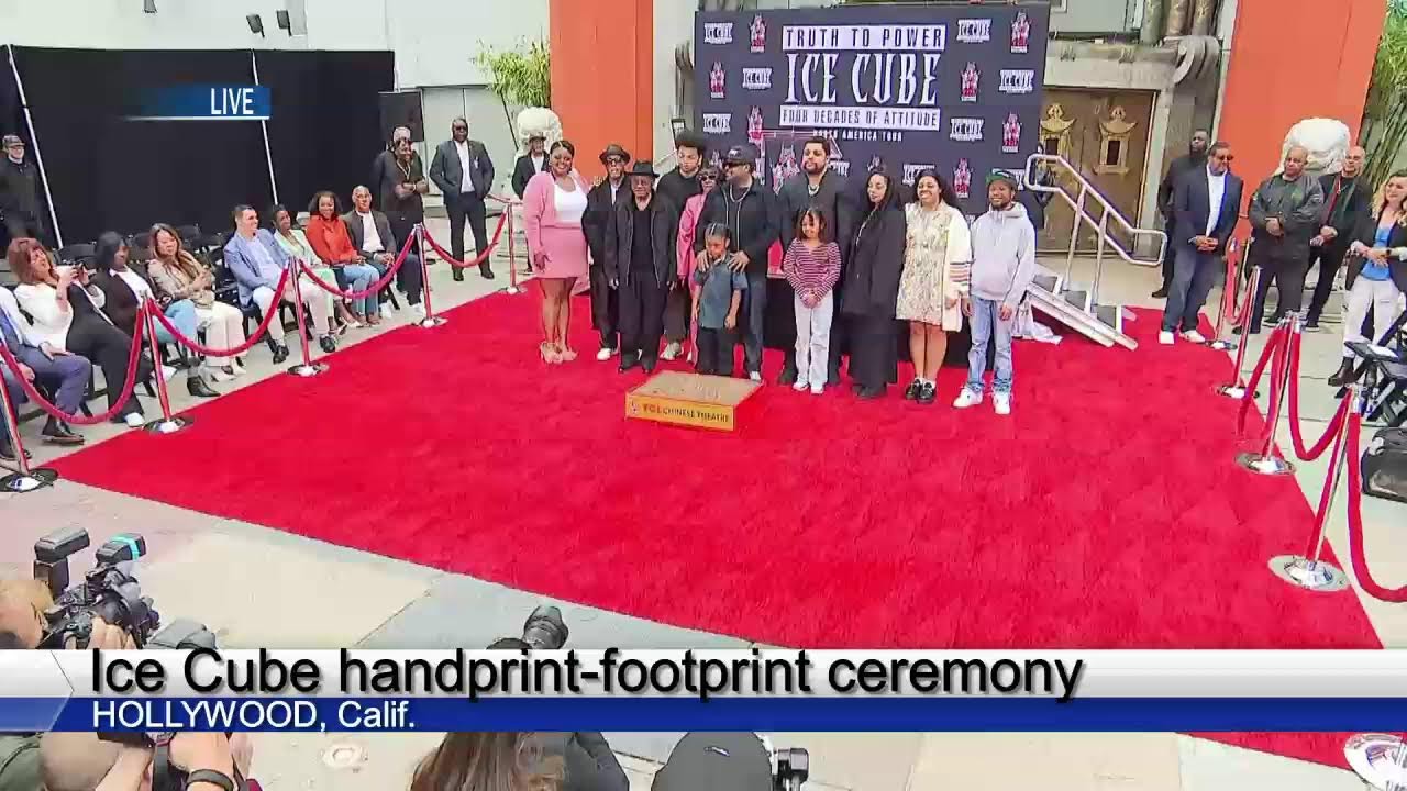 LIVE: Ice Cube handprint-footprint ceremony - YouTube