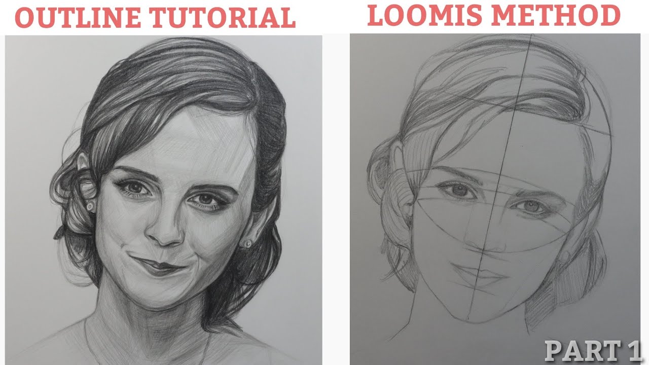 HOW TO DRAW EMMA WATSON FOR BEGINNERS l FREEHAND OUTLINE TUTORIAl - YouTube